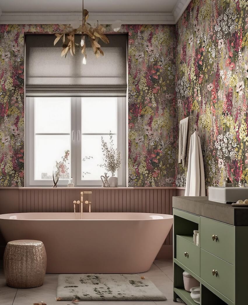 Bathroom Wallpaper | Wipeable & Washable Wallpaper Designs