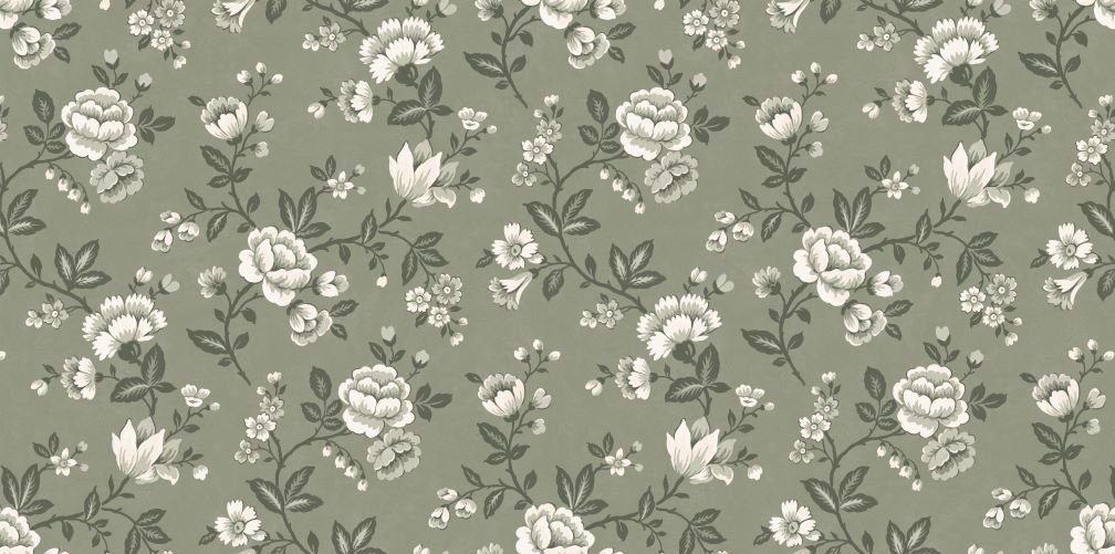 Laura Ashley Bradenbury Trail Antique Green Wallpaper