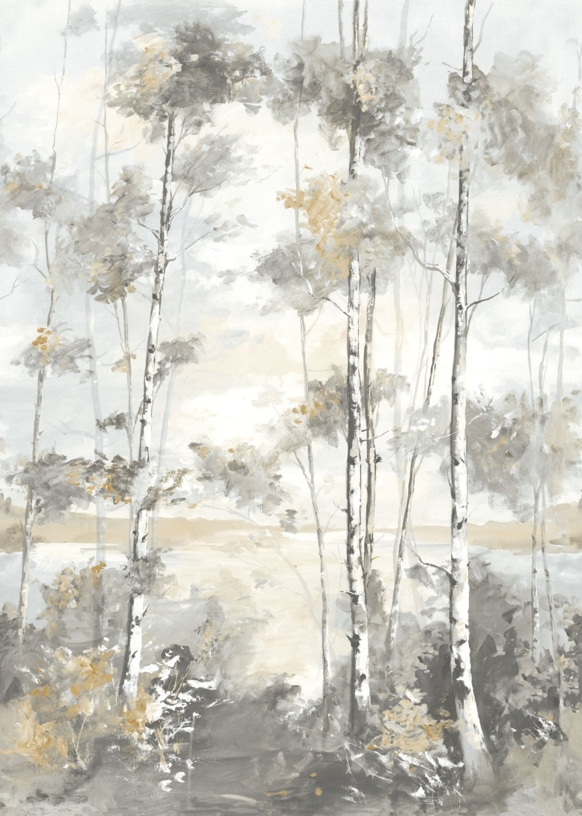 Casadeco Forêt Boréale Gris Hivernal Wall Mural | Medium – Decor Warehouse