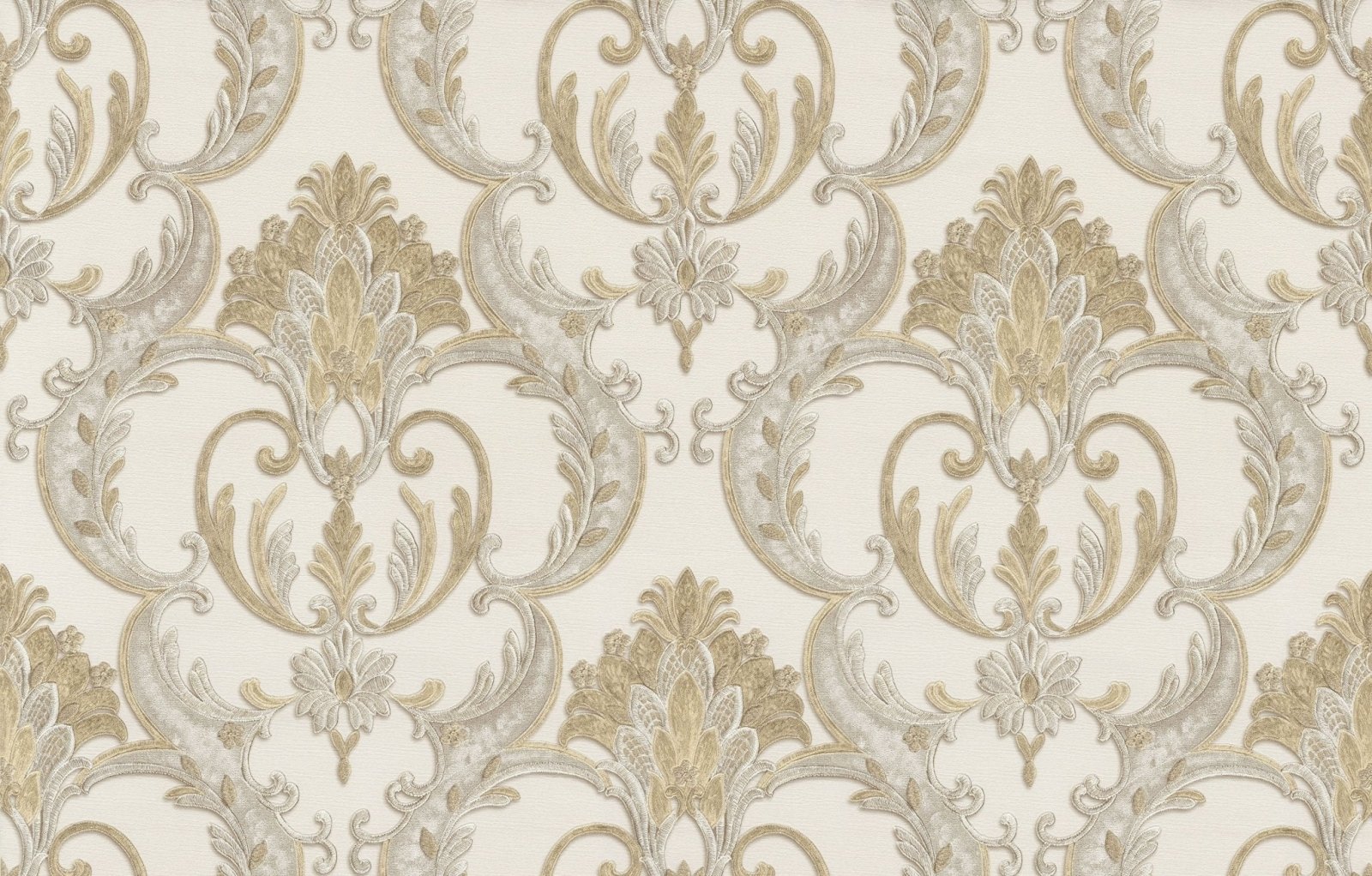 Perla - Damask Gold Vinyl Wallpaper – Decor Warehouse